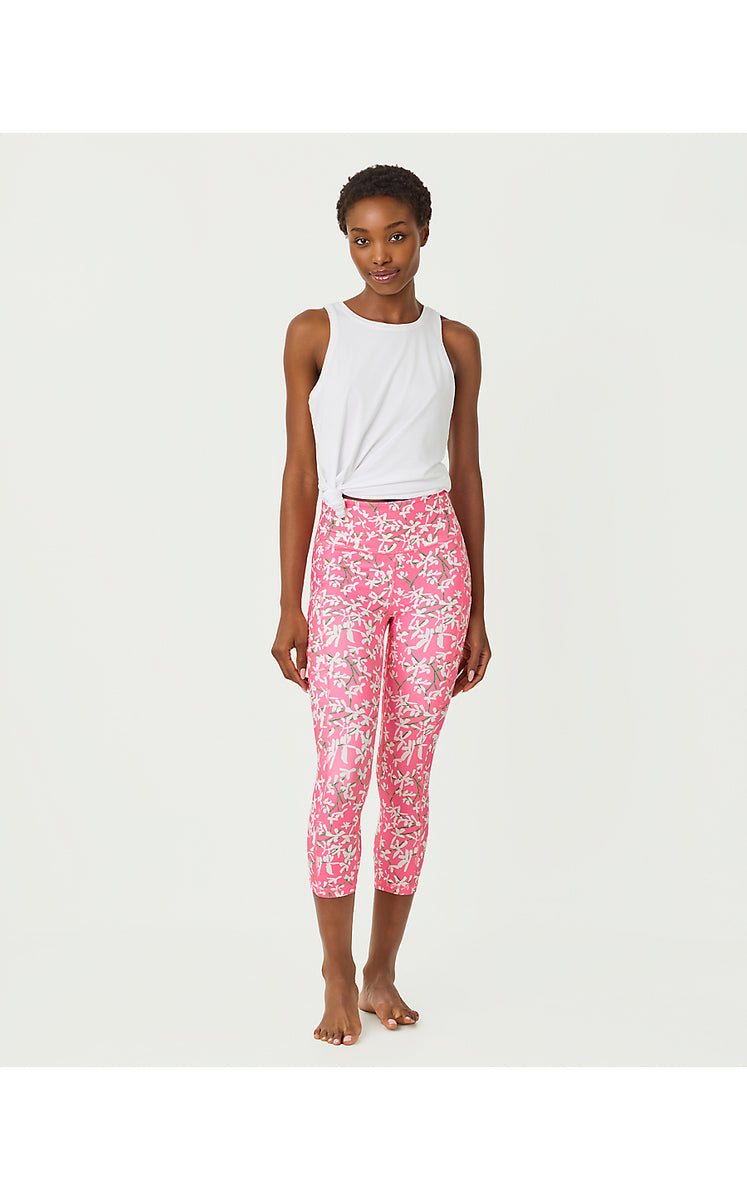 UPF 50+ Luxletic 21" Weekender High Rise Crop Legging - Confetti Pink ...